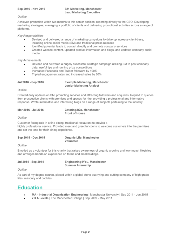 5 digital marketing CV examples 2023 + guide & CV template