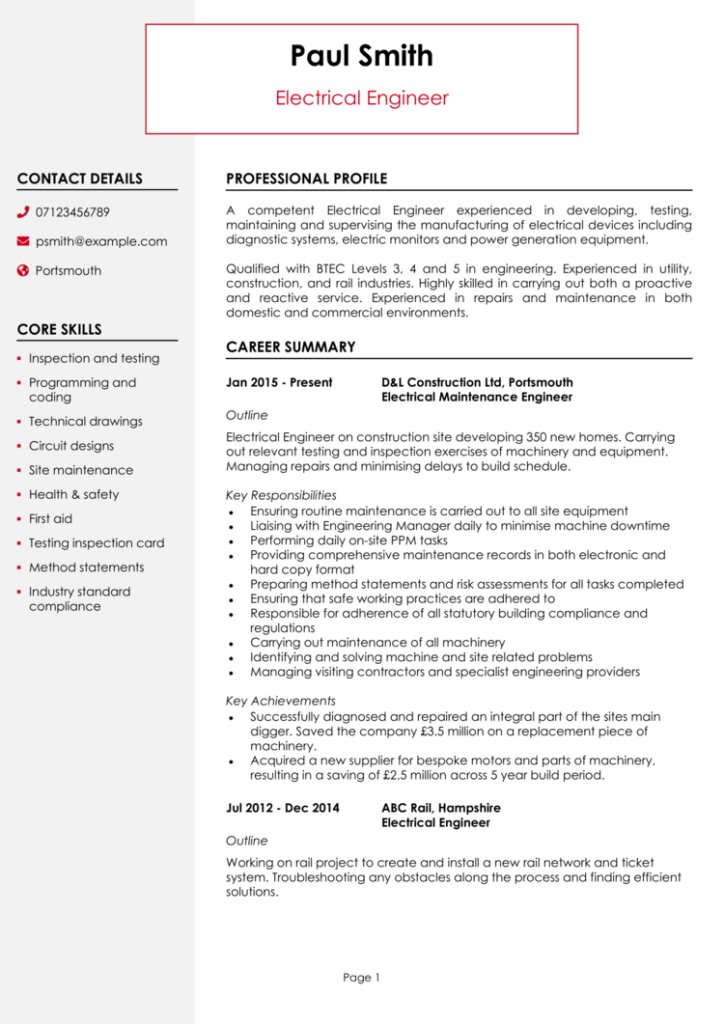 6 engineer CV examples + template 2024 [Get hired]