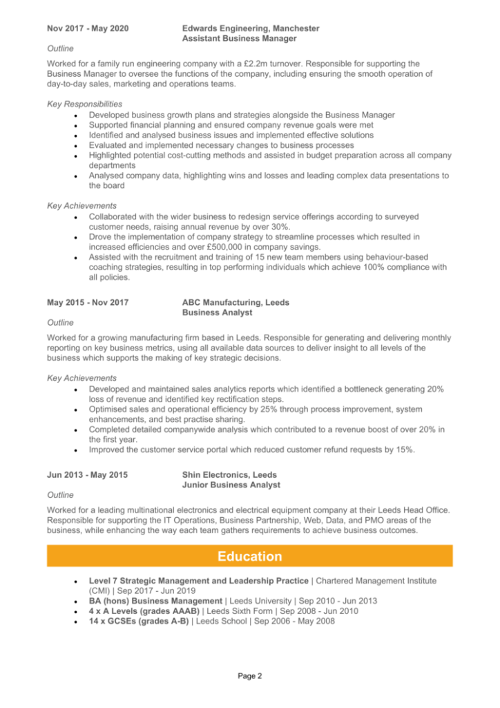 6 executive CV examples 2024 + CV templates and guide
