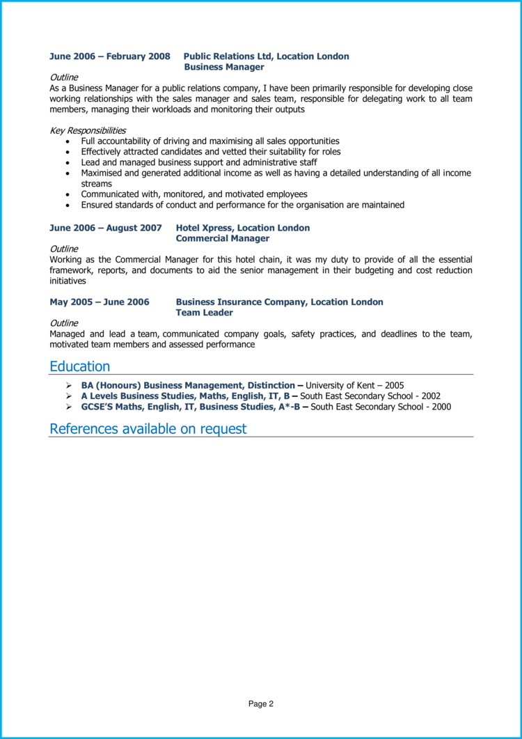 3 Business CV Examples For 2023 Get More Interviews 