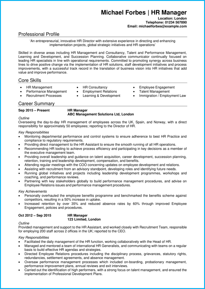 7 HR CV Examples For 2023 From Assistant To Consultant