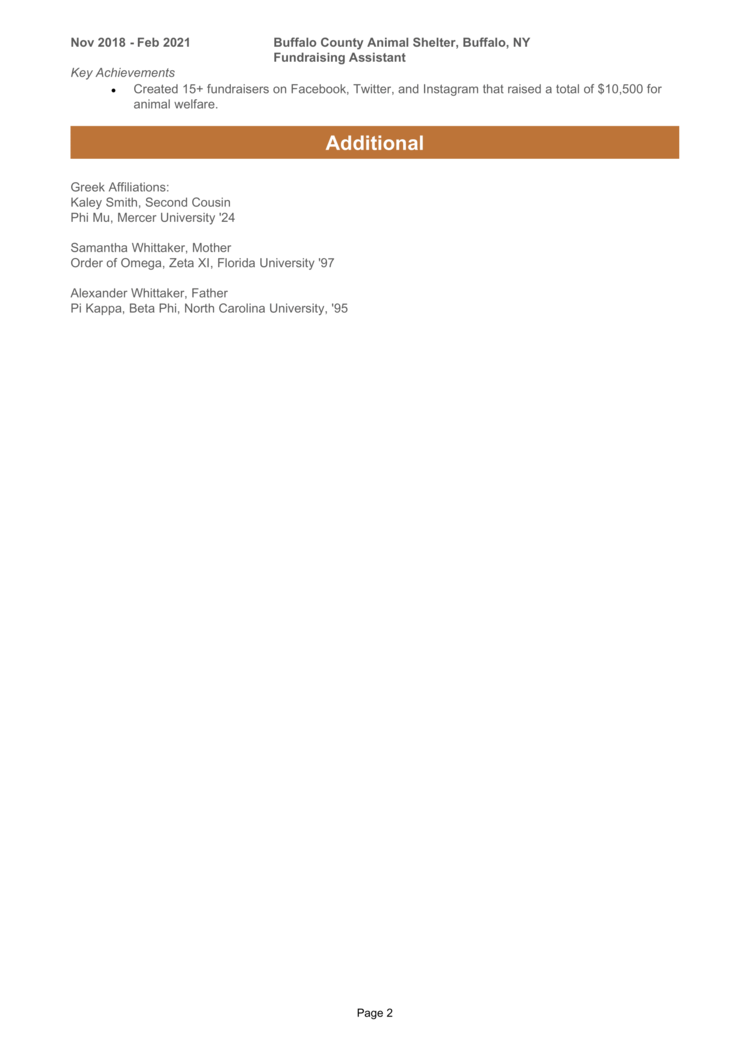 Sorority Resume Example Guide Get Noticed 