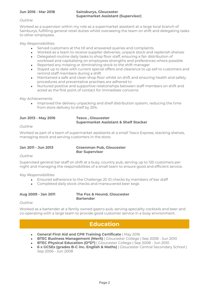 8 Manager CV examples 2026 | Land a top management job