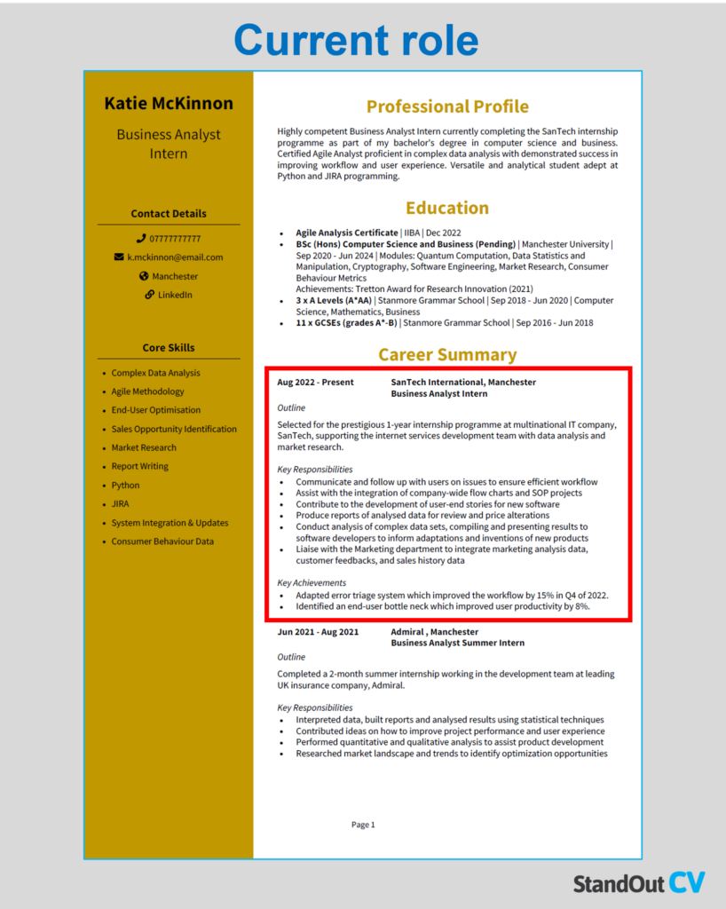 Should your CV be in past or present tense? + Examples