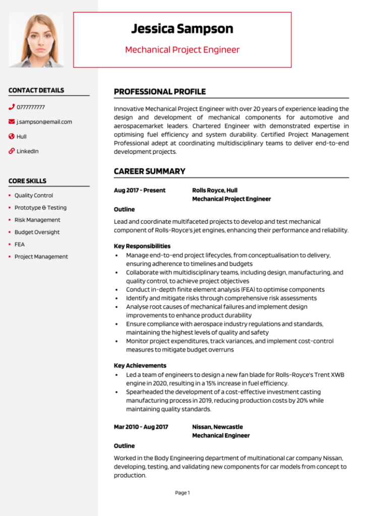 4 Mechanical Engineer CV examples + guide [Secure top jobs]