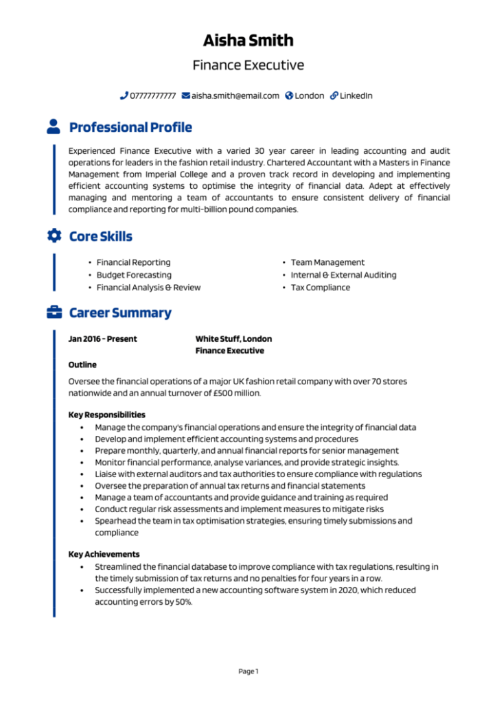 Good CV Examples For 2025 Copy And Get Hired Quickly 