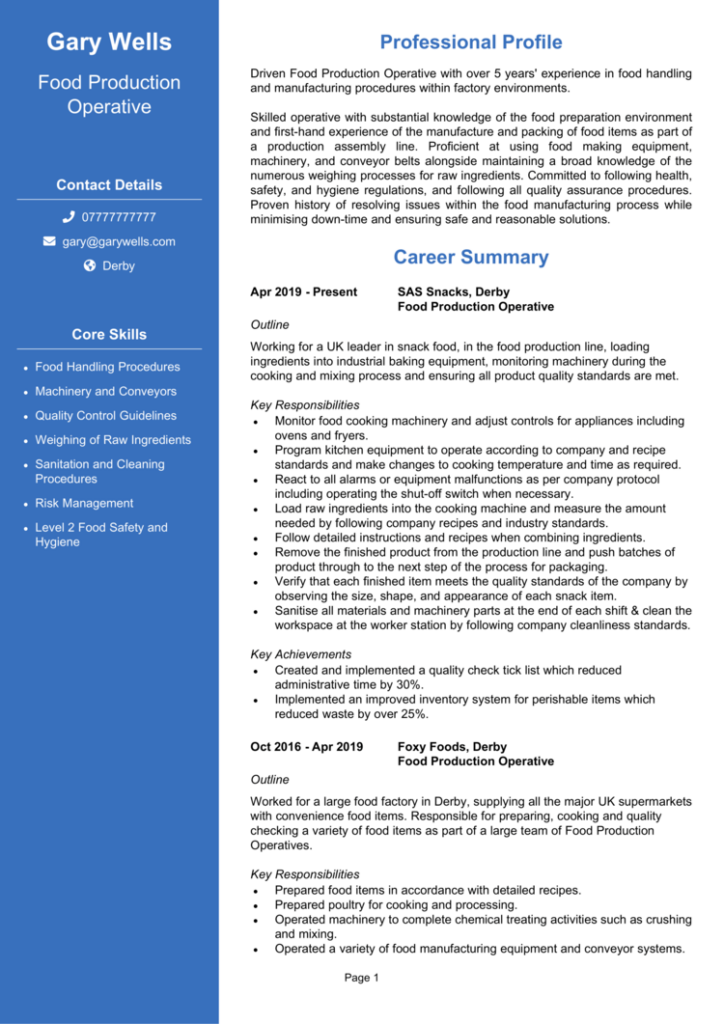 3 Factory worker CV examples + guide [Land the best jobs]