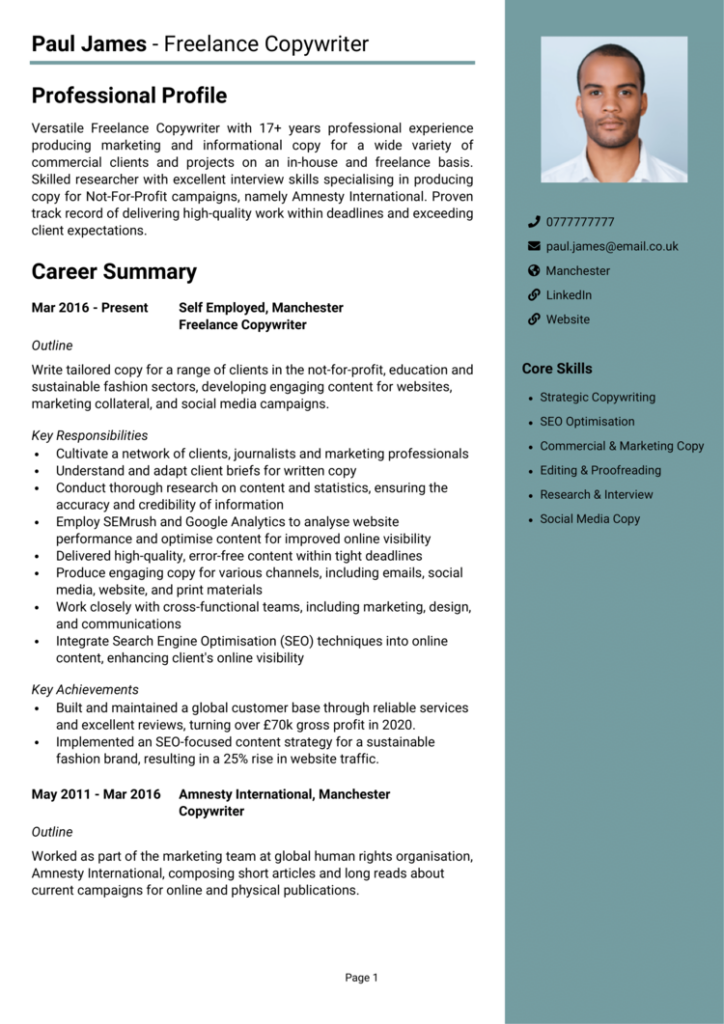 3 Copywriter CV examples and guide [Land top writing roles]
