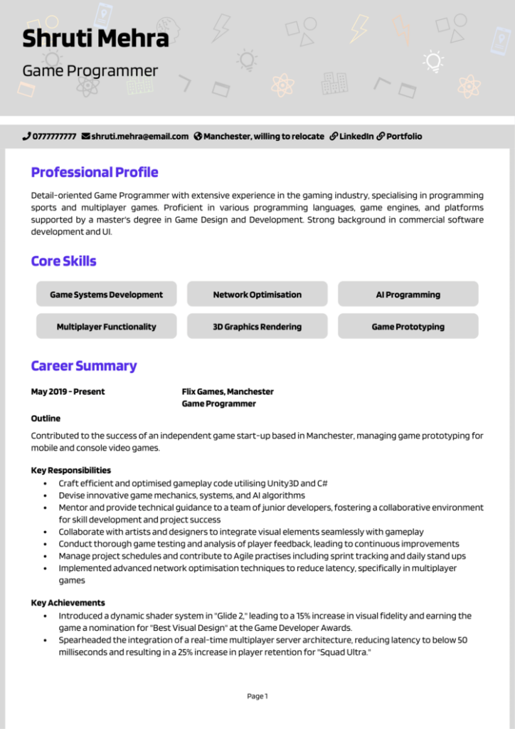 5 Programmer CV examples + guide [Land lucrative tech roles]
