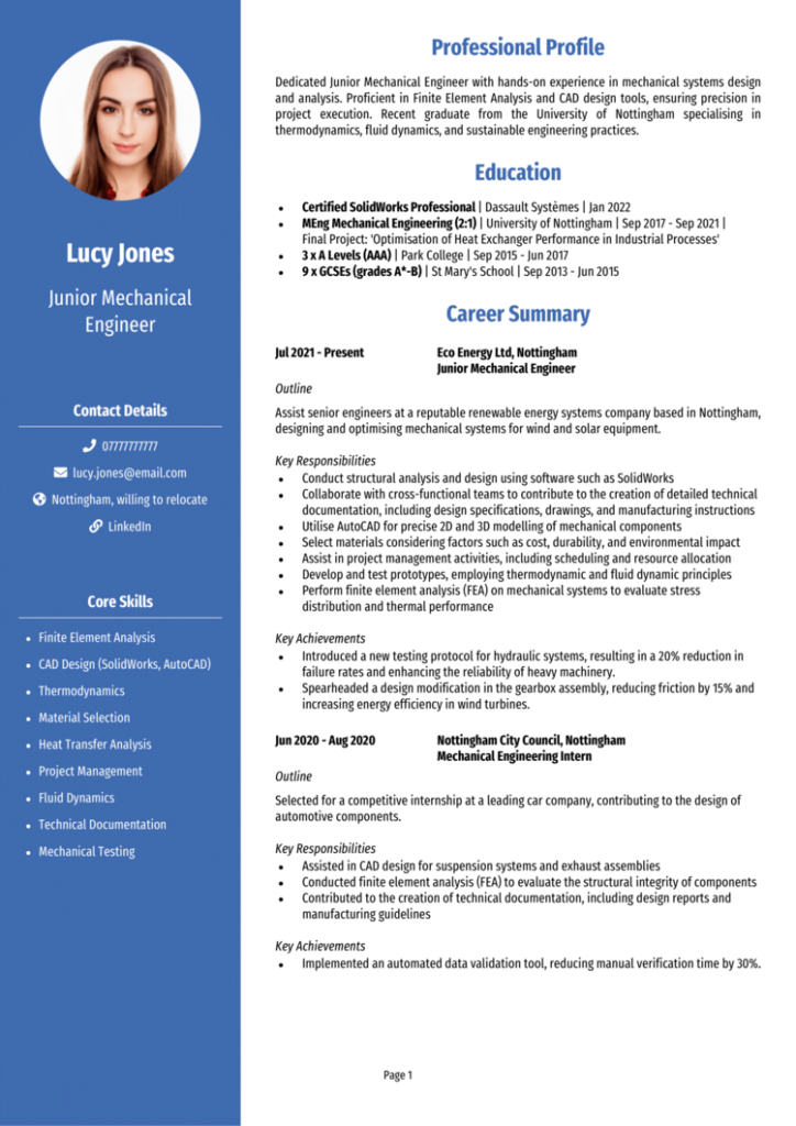 4 Mechanical Engineer CV examples + guide [Secure top jobs]