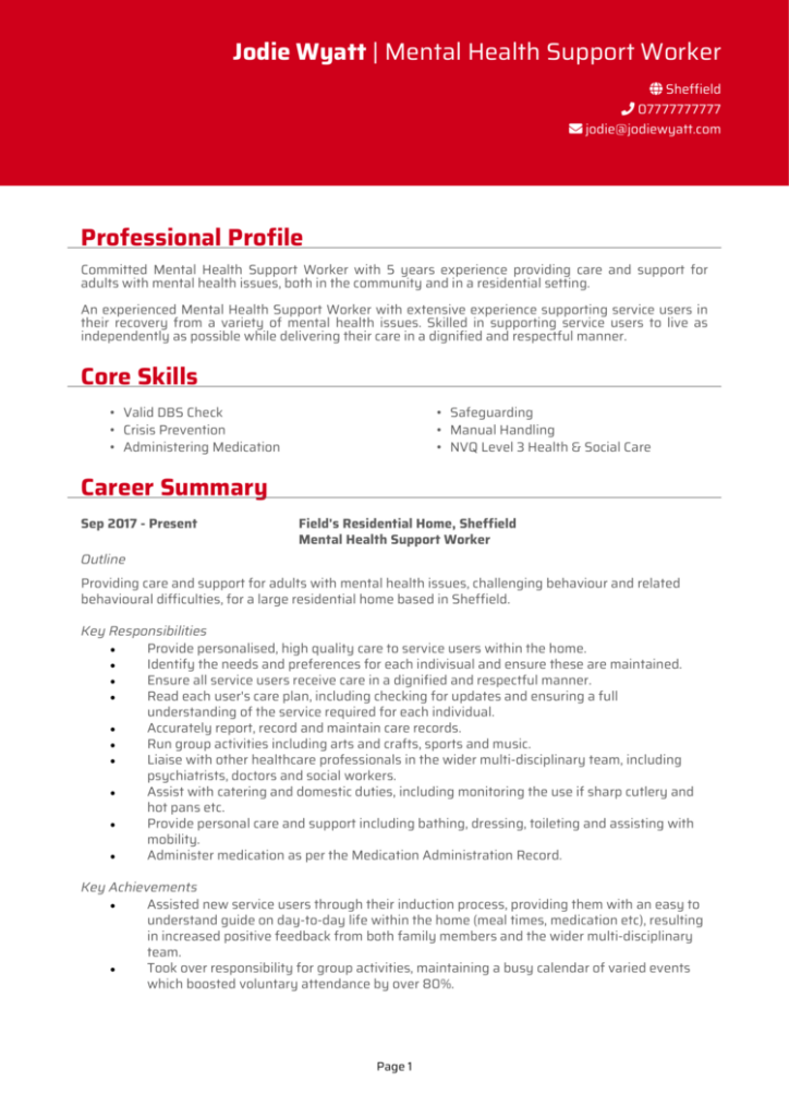 5 Support Worker CV examples + expert guide [Get noticed]