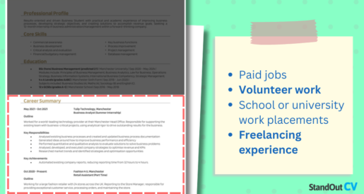 Sixth Form Student CV example + guide [Get your first job]