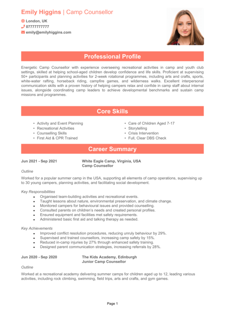 4 Counsellor CV examples + expert guide [Secure your next role]