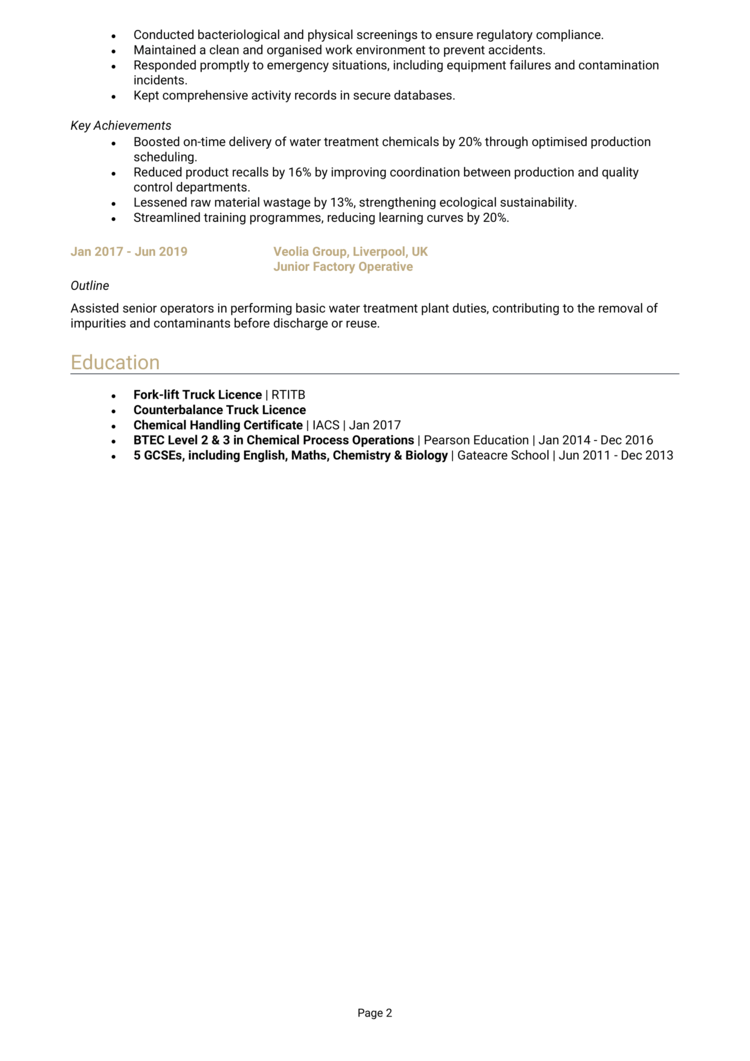 3 Factory worker CV examples + guide [Land the best jobs]