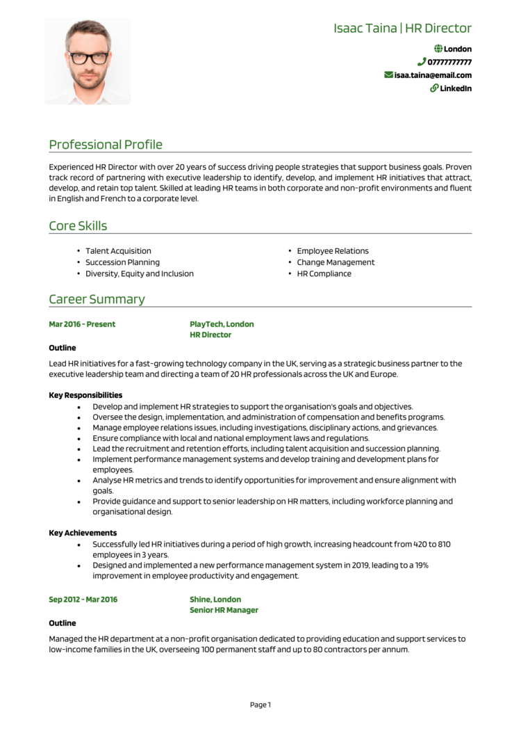 3 HR Manager CV examples 2025 + guide [Land top HR roles]