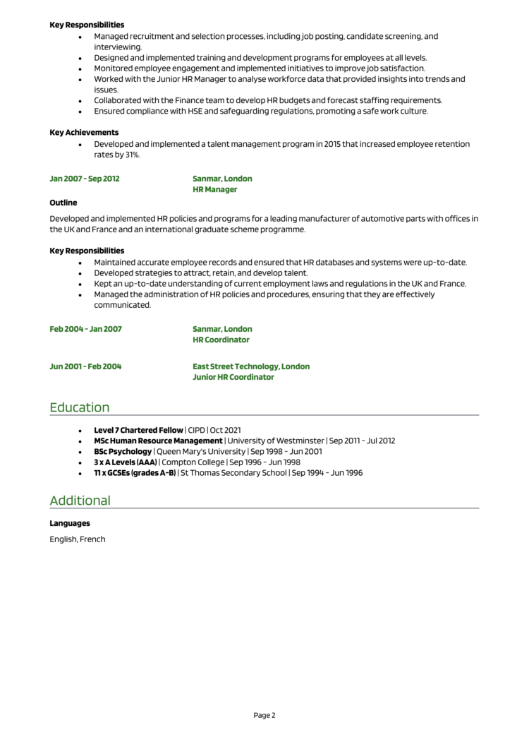3 HR Manager CV examples 2025 + guide [Land top HR roles]