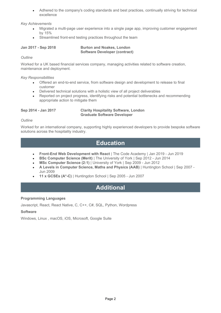 2 Contractor CV examples + expert guide [Land your next role]