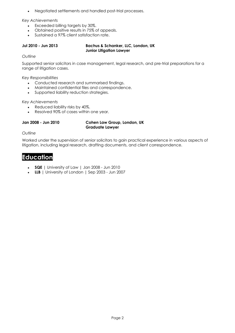 6 Lawyer CV examples + writing guide [Land a dream legal role]