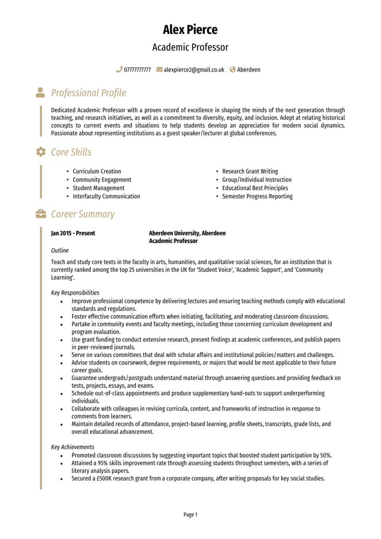 3 Academic CV Examples CV Writing Guide Get Hired For 2025 3 Academic CV Examples CV Writing Guide Get Hired For 2025